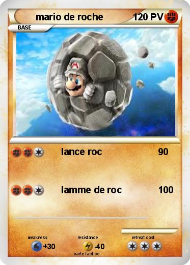 Pokémon mario de roche - lance roc - Ma carte Pokémon