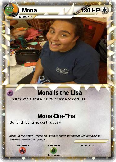 Pokémon Mona 136 136 - Mona is the Lisa - My Pokemon Card
