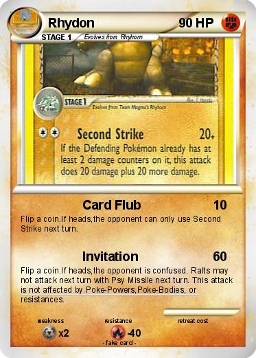 Pokémon Rhydon 11 11 - Card Flub - My Pokemon Card