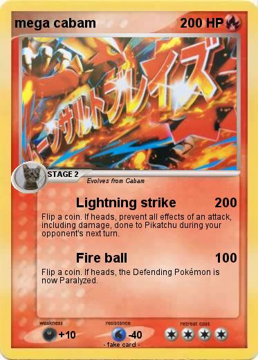 Pokémon mega cabam - Lightning strike - My Pokemon Card