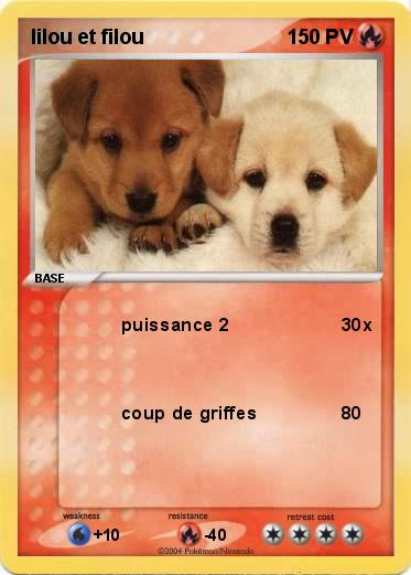Pokémon lilou et filou - puissance 2 - Ma carte Pokémon