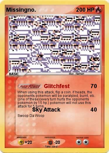 Pokémon Missingno 1671 1671 - Glitchfest - My Pokemon Card