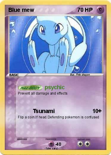 Pokémon Blue mew 20 20 - psychic - My Pokemon Card