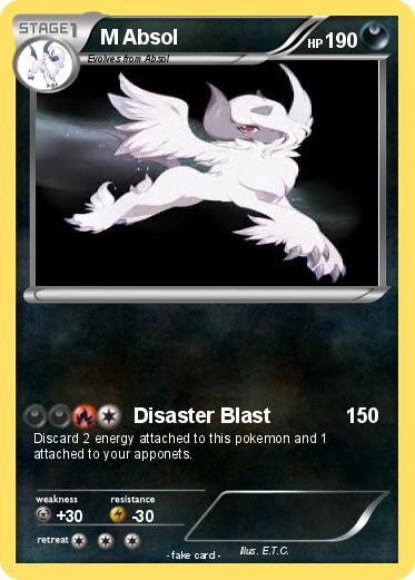 Pokémon M Absol 58 58 - Disaster Blast - My Pokemon Card