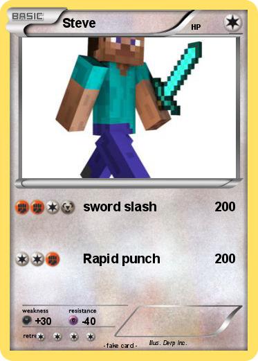 Pokémon Steve 3750 3750 - sword slash - My Pokemon Card