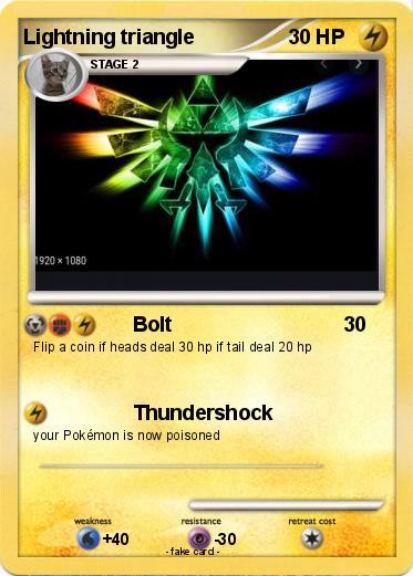 Pokémon Lightning triangle - Bolt - My Pokemon Card