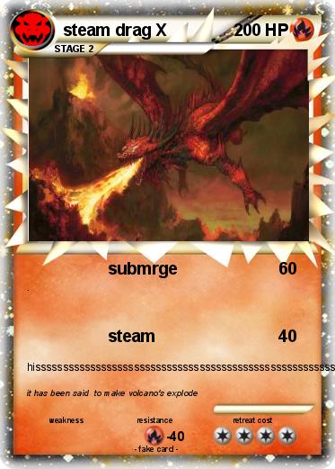 Pokémon steam drag X - submrge - My Pokemon Card
