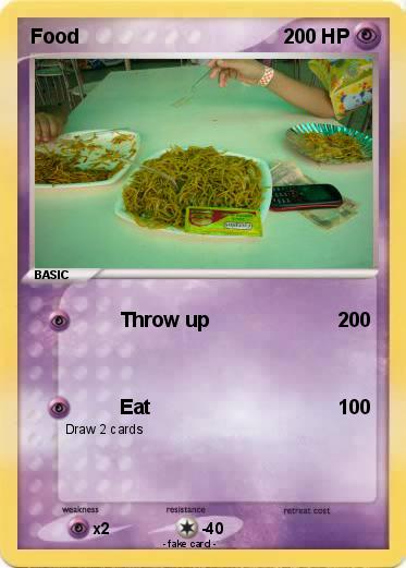 Pokémon Food 112 112 - Throw up - My Pokemon Card