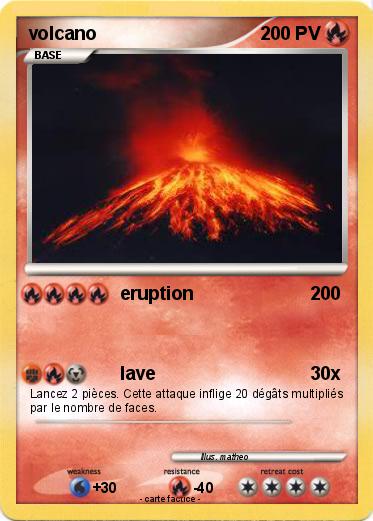 Pokémon volcano 138 138 - eruption - Ma carte Pokémon