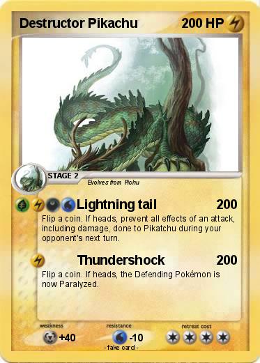 Pokémon Destructor Pikachu - Lightning tail - My Pokemon Card