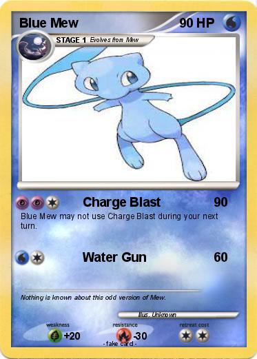 Pokémon Blue Mew 17 17 - Charge Blast - My Pokemon Card