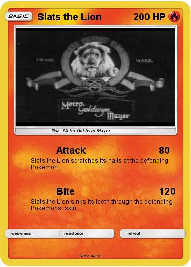 Pokémon Slats the Lion - Attack - My Pokemon Card