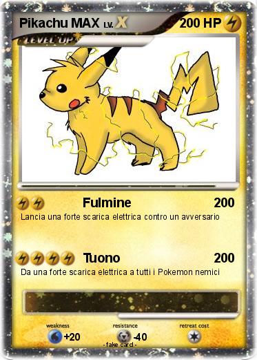 Pokémon Pikachu MAX 3 3 - Fulmine - My Pokemon Card