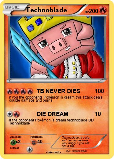 Pokémon Technoblade 105 105 - TB NEVER DIES - My Pokemon Card