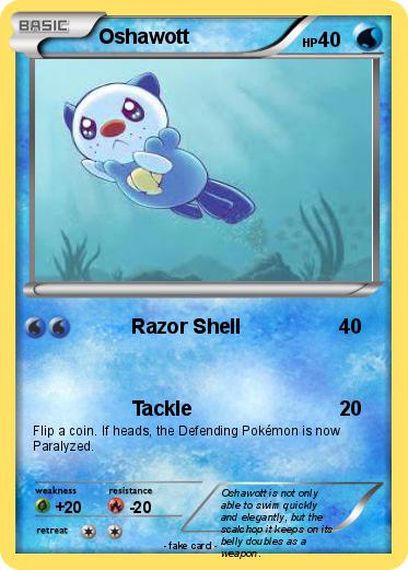 Pokémon Oshawott 982 982 - Razor Shell - My Pokemon Card