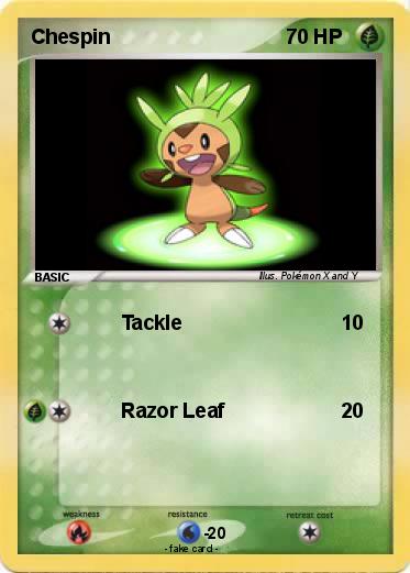 Pokémon Chespin 255 255 - Tackle - My Pokemon Card
