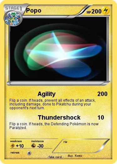 Pokémon Popo 191 191 - Agility - My Pokemon Card