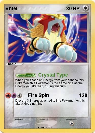 Pokémon Entei 2246 2246 - Crystal Type - My Pokemon Card