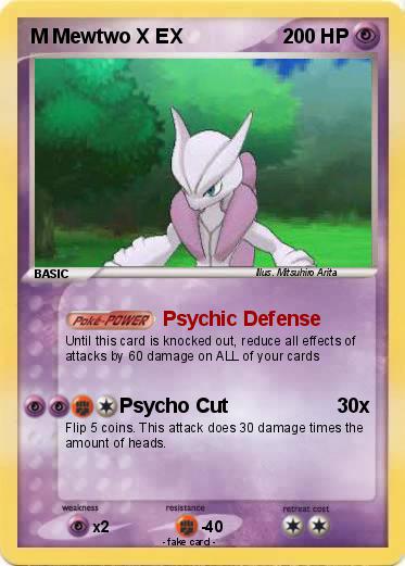 Pokémon M Mewtwo X EX - Psychic Defense - My Pokemon Card