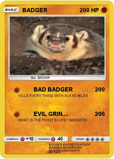 Pokémon BADGER 43 43 - BAD BADGER - My Pokemon Card