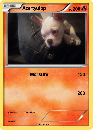 Pokémon Azertyuiop 20 20 - Morsure - Ma carte Pokémon
