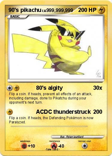 Pokémon 90 s pikachu 1 1 - 80's algity - My Pokemon Card