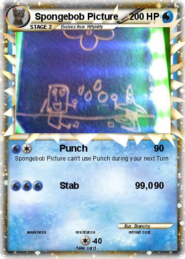 Pokémon Spongebob Picture - Punch - My Pokemon Card