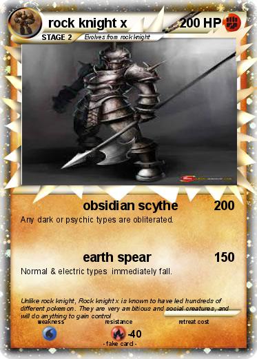 Pokémon rock knight x - obsidian scythe - My Pokemon Card