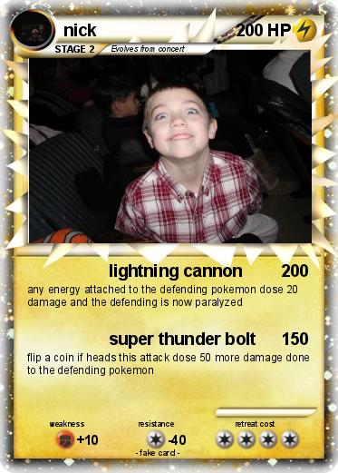 Pokémon nick 423 423 - lightning cannon - My Pokemon Card