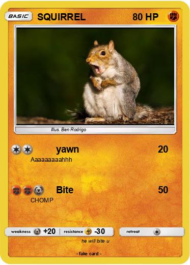 Pokémon SQUIRREL 334 334 - yawn - My Pokemon Card