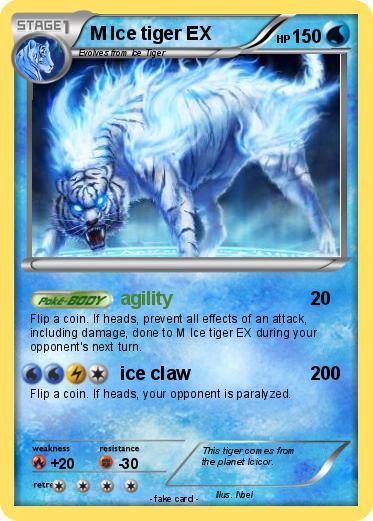 Pokémon M Ice tiger EX - agility - My Pokemon Card