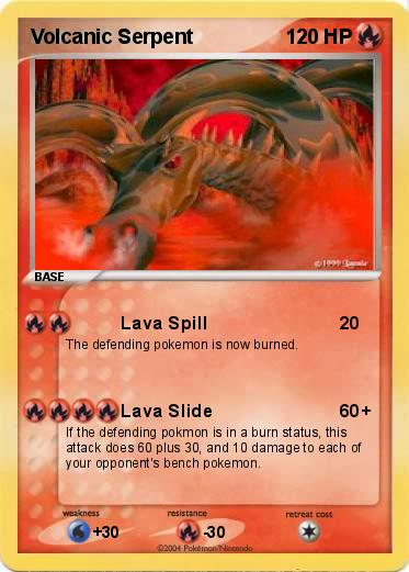 Pokémon Volcanic Serpent - Lava Spill - My Pokemon Card