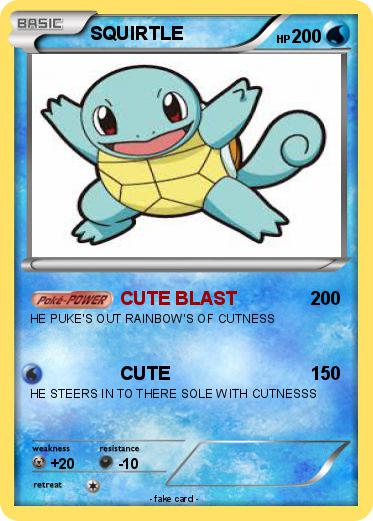 Pokémon SQUIRTLE 892 892 - CUTE BLAST - My Pokemon Card
