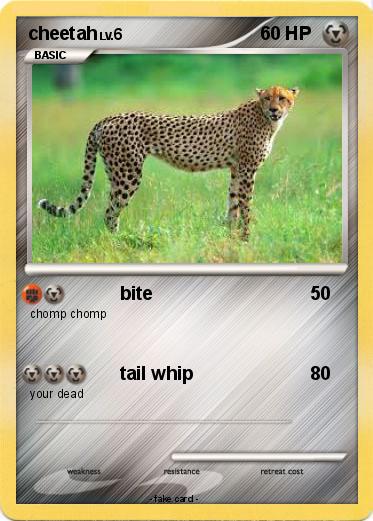 Pokémon cheetah 104 104 - bite - My Pokemon Card