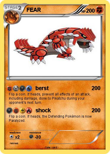 Pokémon FEAR 120 120 - berst - My Pokemon Card
