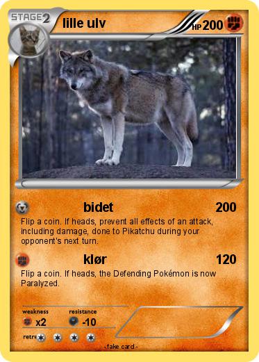 Pokémon lille ulv - bidet - My Pokemon Card