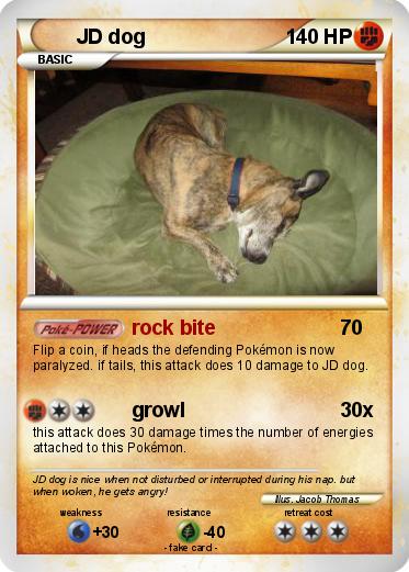 Pokémon JD dog - rock bite - My Pokemon Card