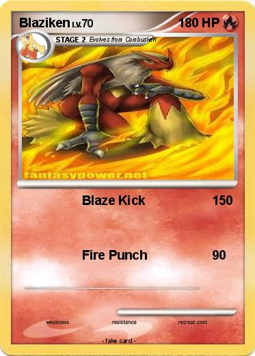 Pokémon Blaziken 387 387 - Blaze Kick - My Pokemon Card