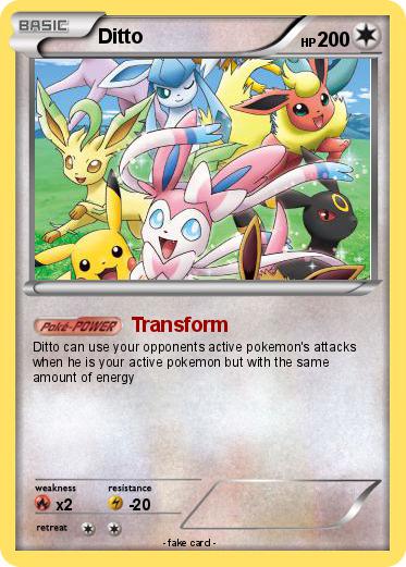 Pokémon Ditto 721 721 - Transform - My Pokemon Card