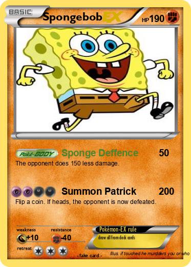 Pokémon Spongebob 3931 3931 - Sponge Deffence - My Pokemon Card
