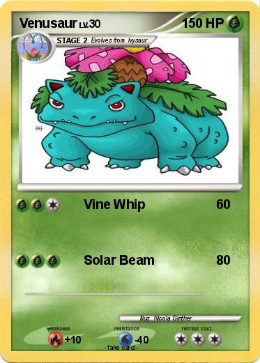 Pokémon Venusaur 148 148 - Vine Whip - My Pokemon Card