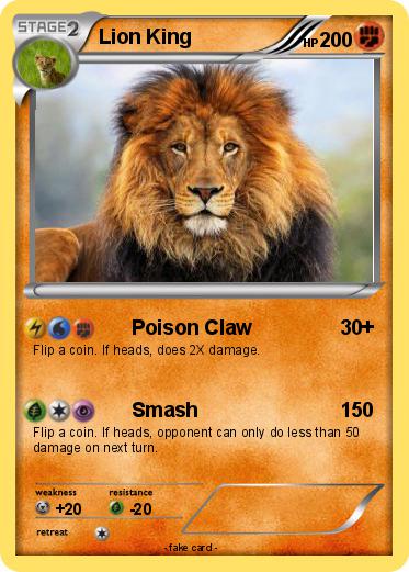 Pokémon Lion King 37 37 - Poison Claw - My Pokemon Card