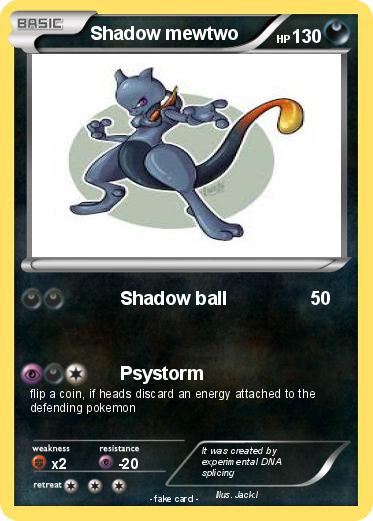 Pokémon Shadow mewtwo 113 113 - Shadow ball - My Pokemon Card