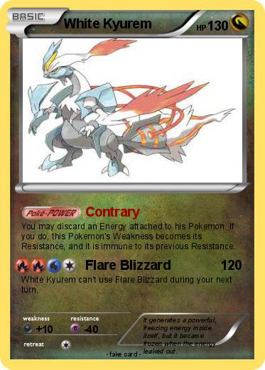 Pokémon White Kyurem 947 947 - Contrary - My Pokemon Card