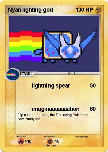 Pokémon Nyan lighting god - lightning spear - My Pokemon Card