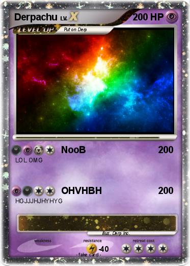 Pokémon Derpachu 73 73 - NooB - My Pokemon Card