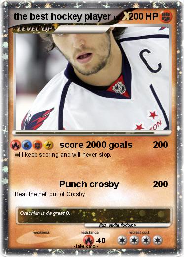 Pokémon the best hockey player - score 2000 goals - My Pokemon Card