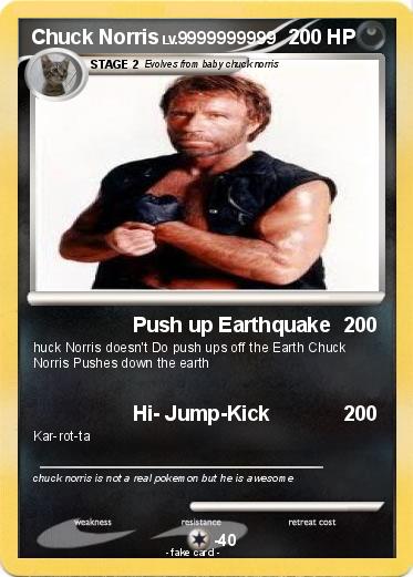 Pokémon Chuck Norris 1926 1926 - Push up Earthquake - My Pokemon Card