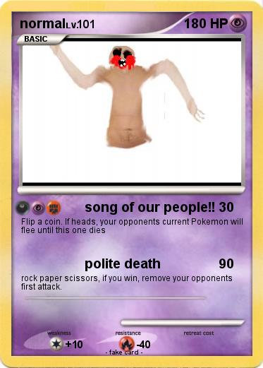 Pokémon normal 162 162 - song of our people!! - My Pokemon Card