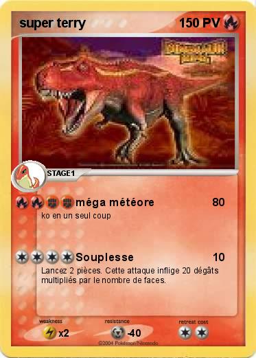 Pokémon super terry - méga météore - Ma carte Pokémon